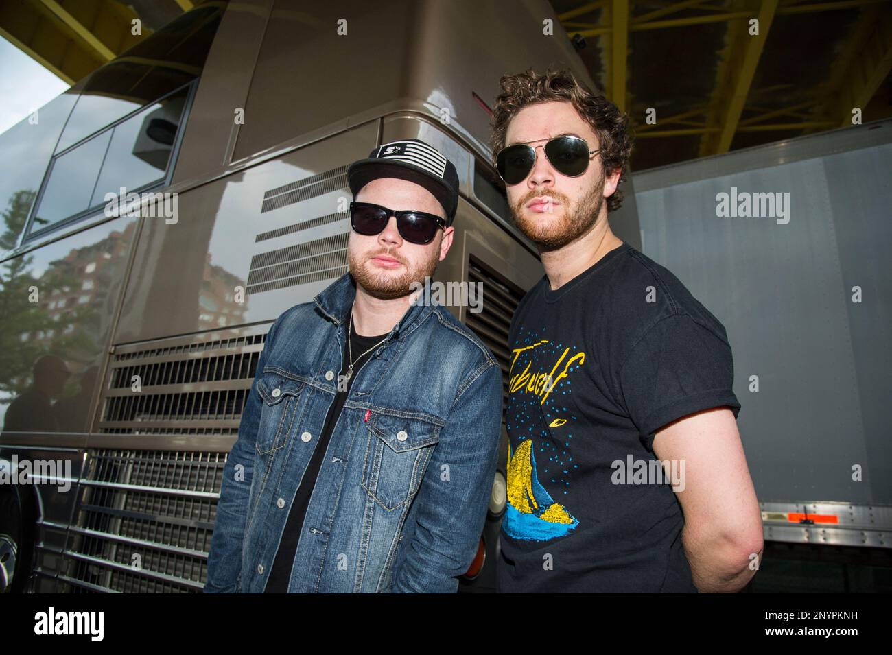 Mike Kerr and Ben Thatcher of Royal Blood pose at the 2015 Bunbury ...