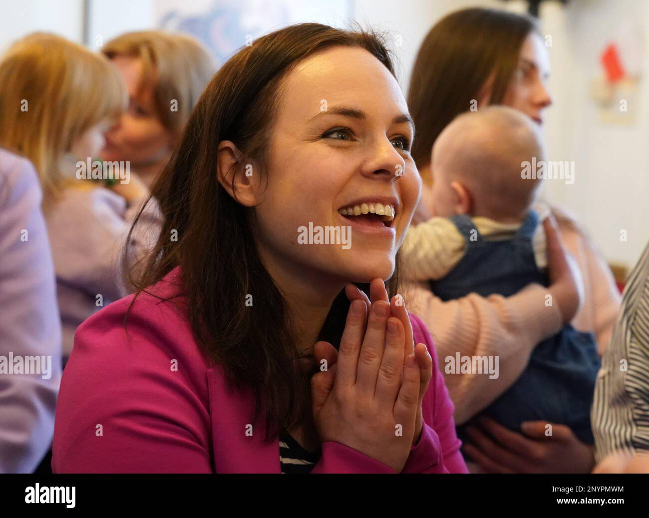 SNP leadership candidate Kate Forbes during a visit to the Association ...