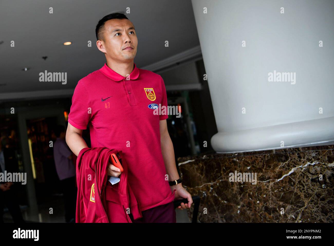 Fan Xiaodong of the Chinese national men's football team is pictured ...