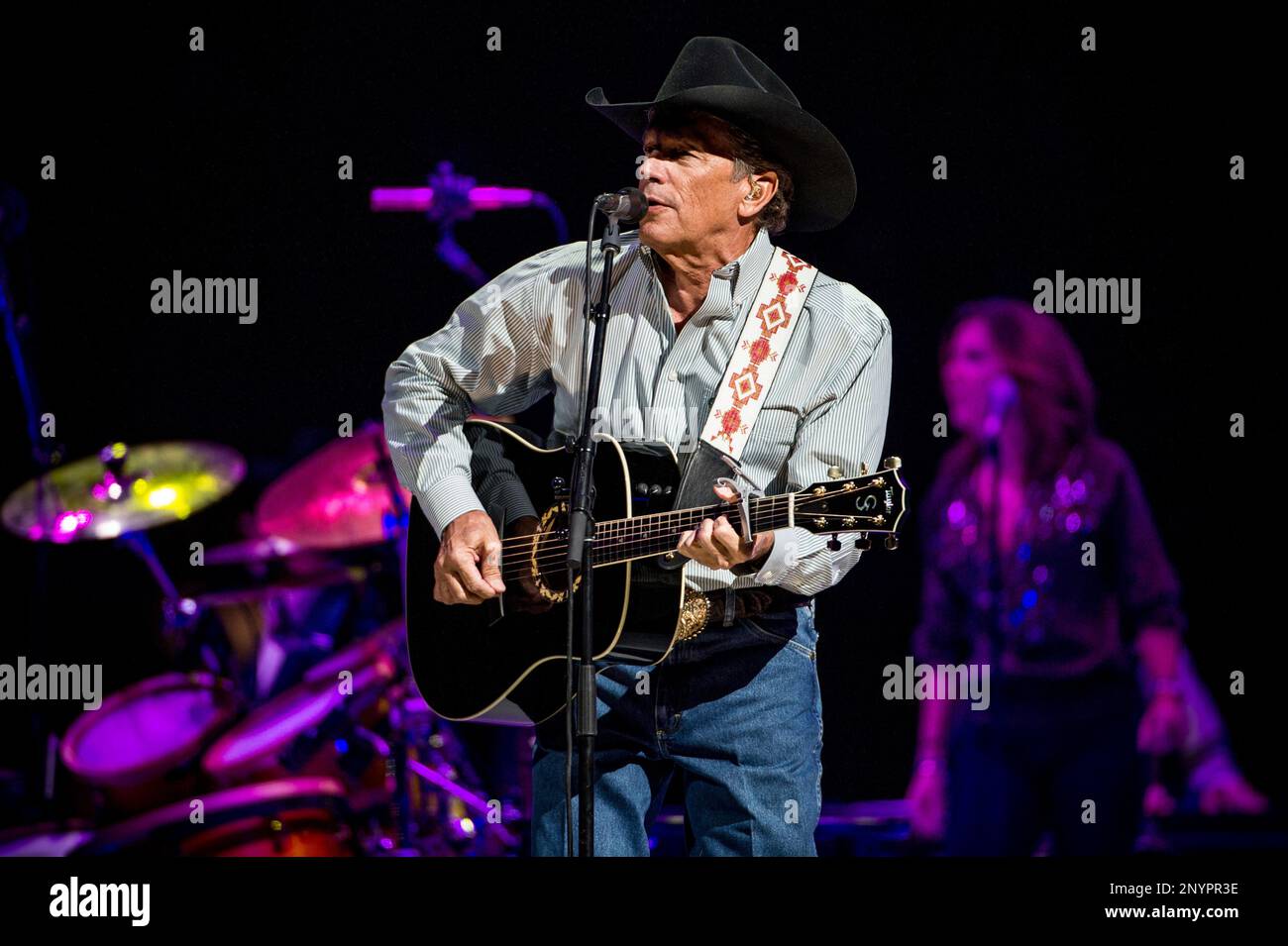 George Strait performs during the Cowboy Rides Away tour at Nationwide ...