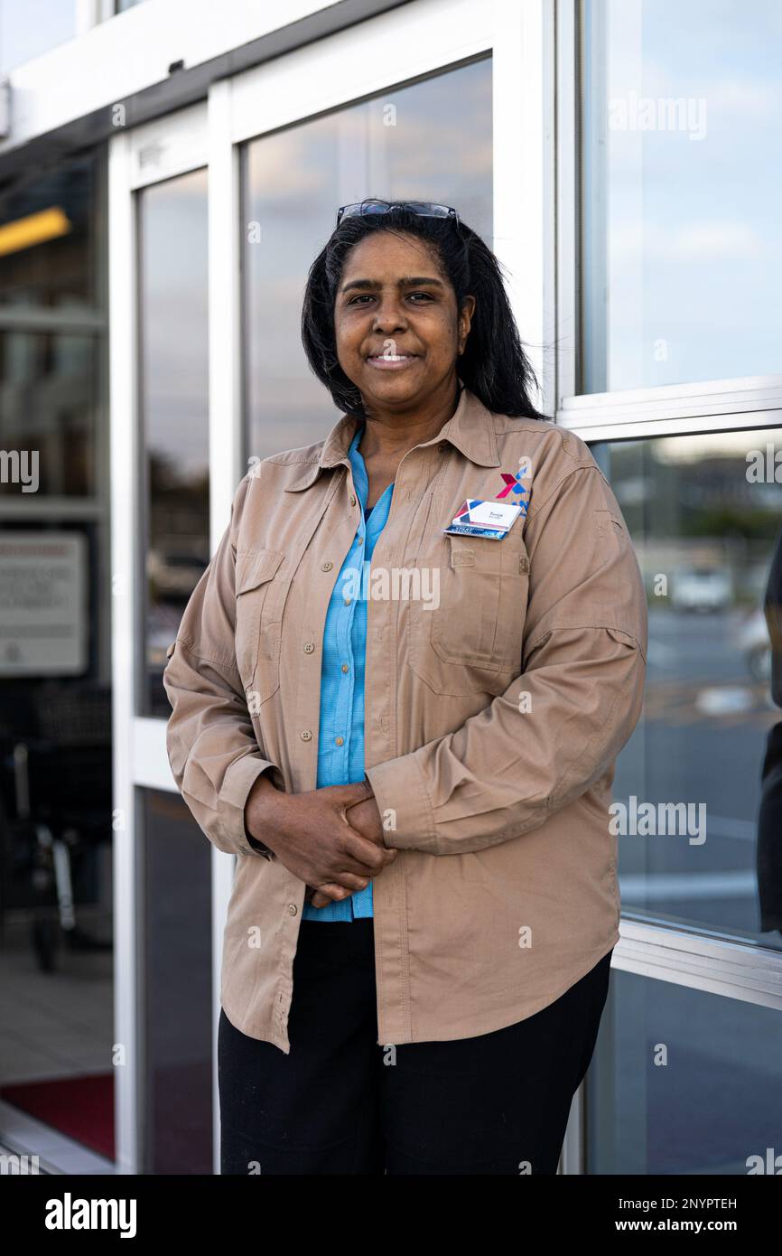 Tonja Norris, the manager of the Camp Foster Exchange, poses for a ...