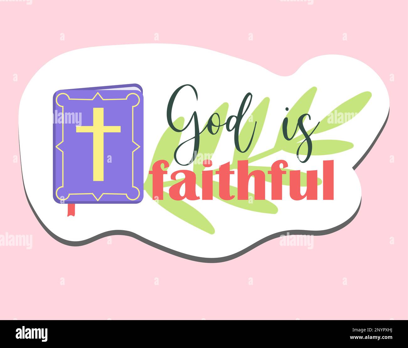 god is faithful. Christian symbols. bible and palm branches. Palm ...