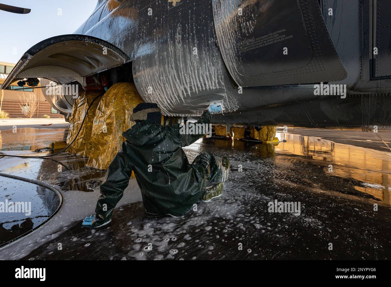 A U.S. Air Force Airman assigned to the 79th Rescue Generation Squadron ...
