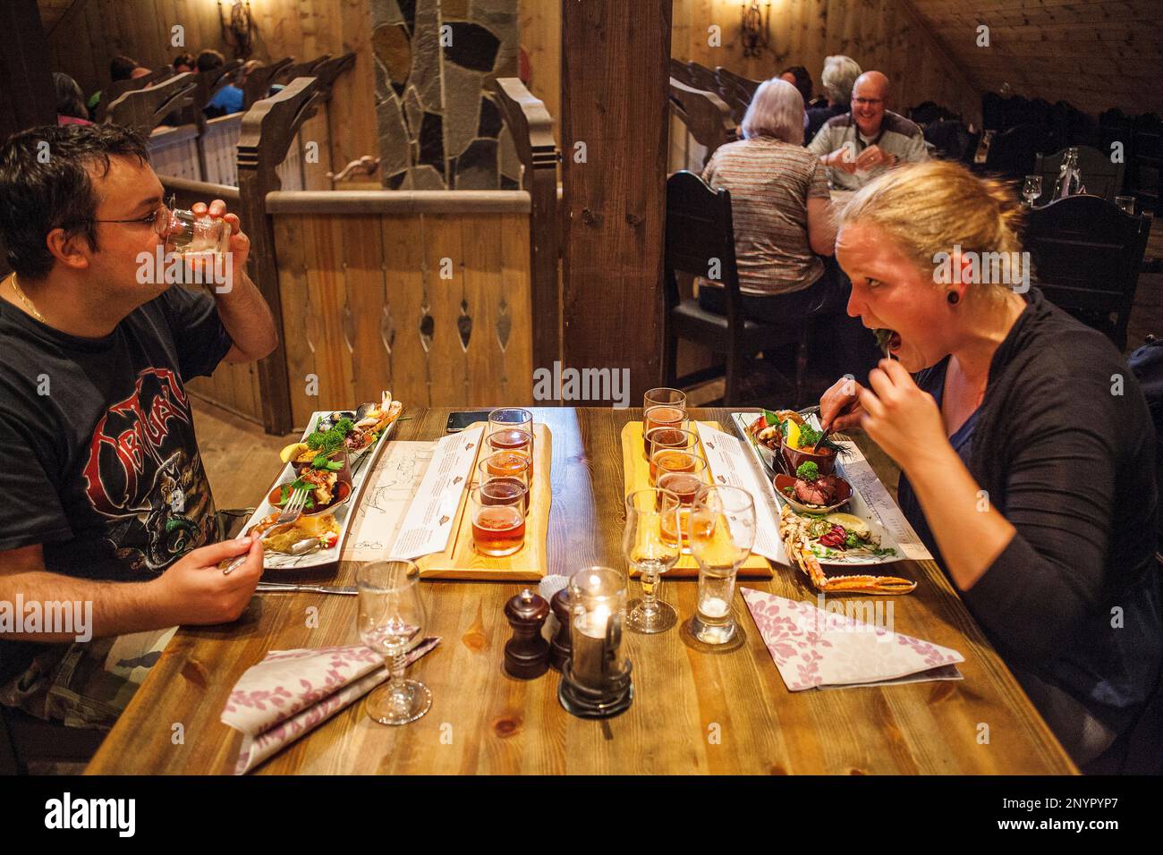 Aegir Bryggeri brewery, pub and restaurant,Flam, Norway Stock Photo - Alamy