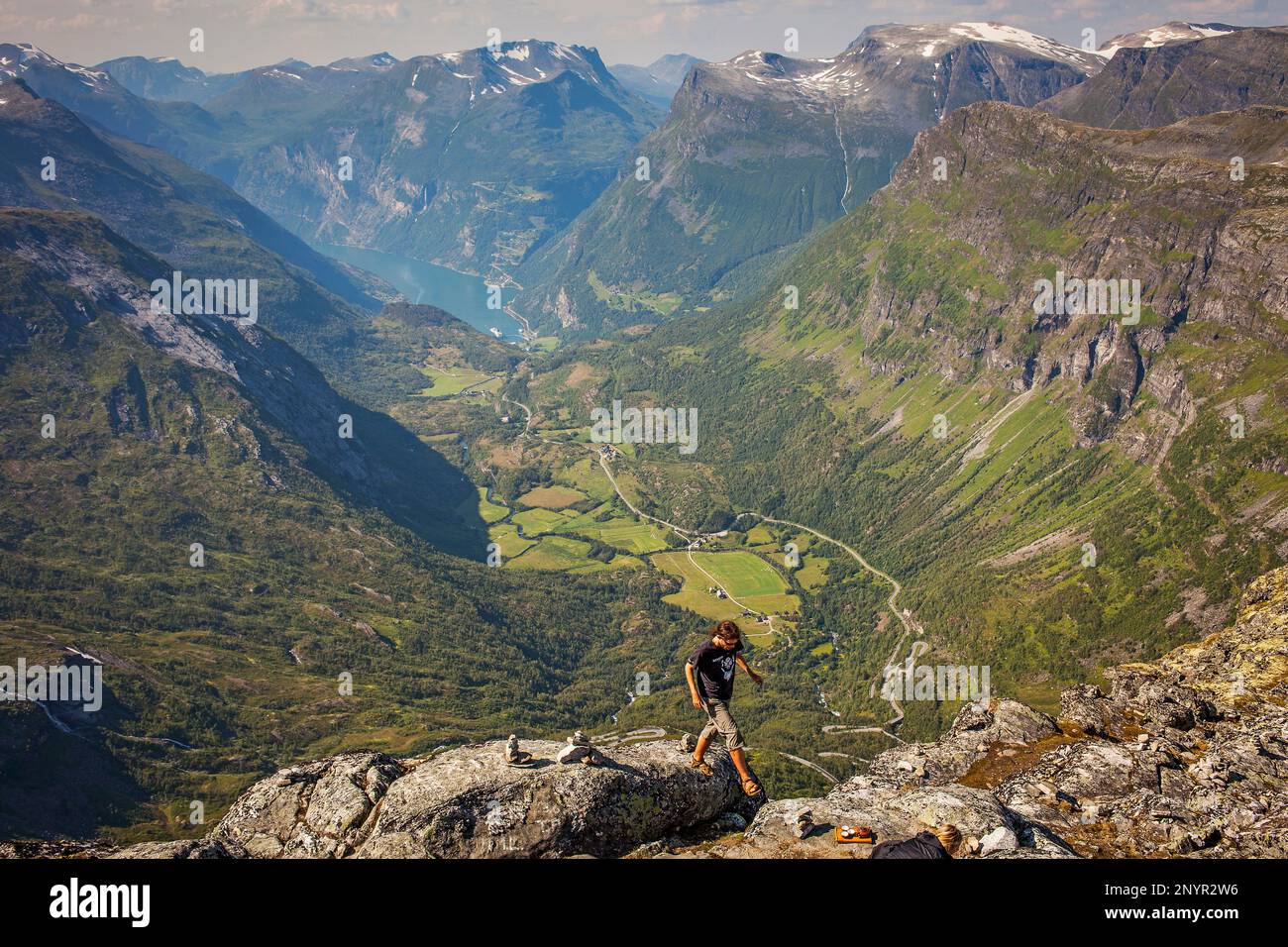 Dalsnibba Viewpoint, in background Geirangerfjord, More og Romsdal ...