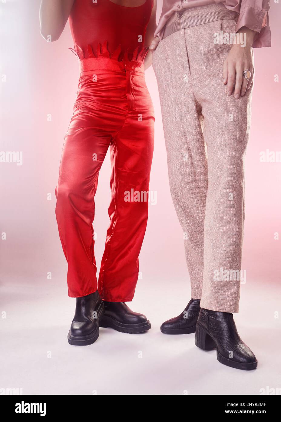 Fashion, men and retro clothes style and shoes for art and gay pride on ...