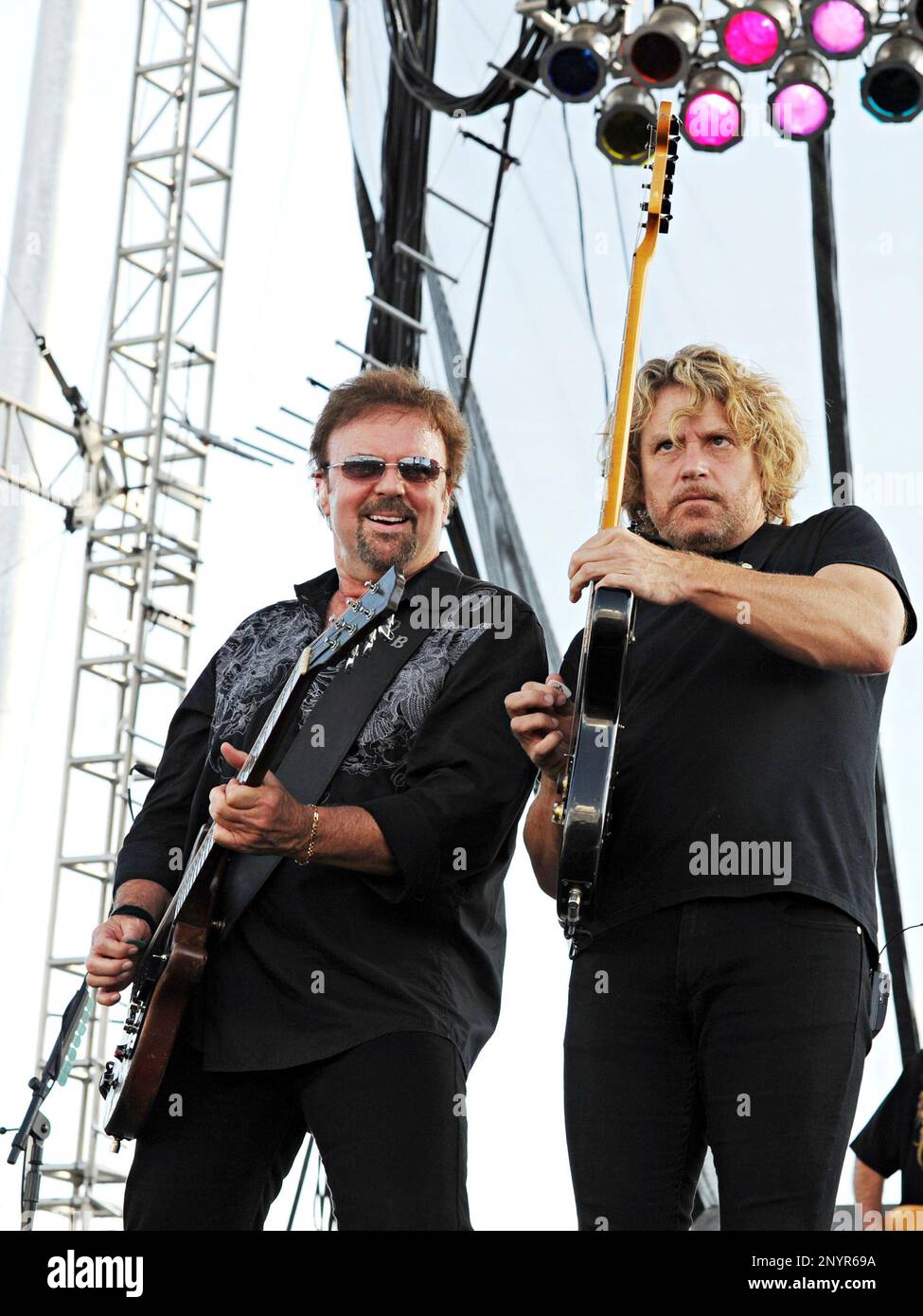 Don Barnes, left, and Danny Chauncey of 38 Special perform during the ...