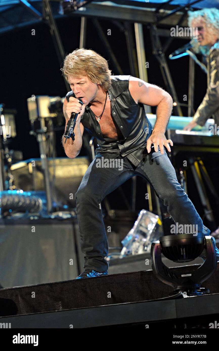 Bon Jovi performs at the HullabaLOU Music Festival on July 23, 2010 in ...