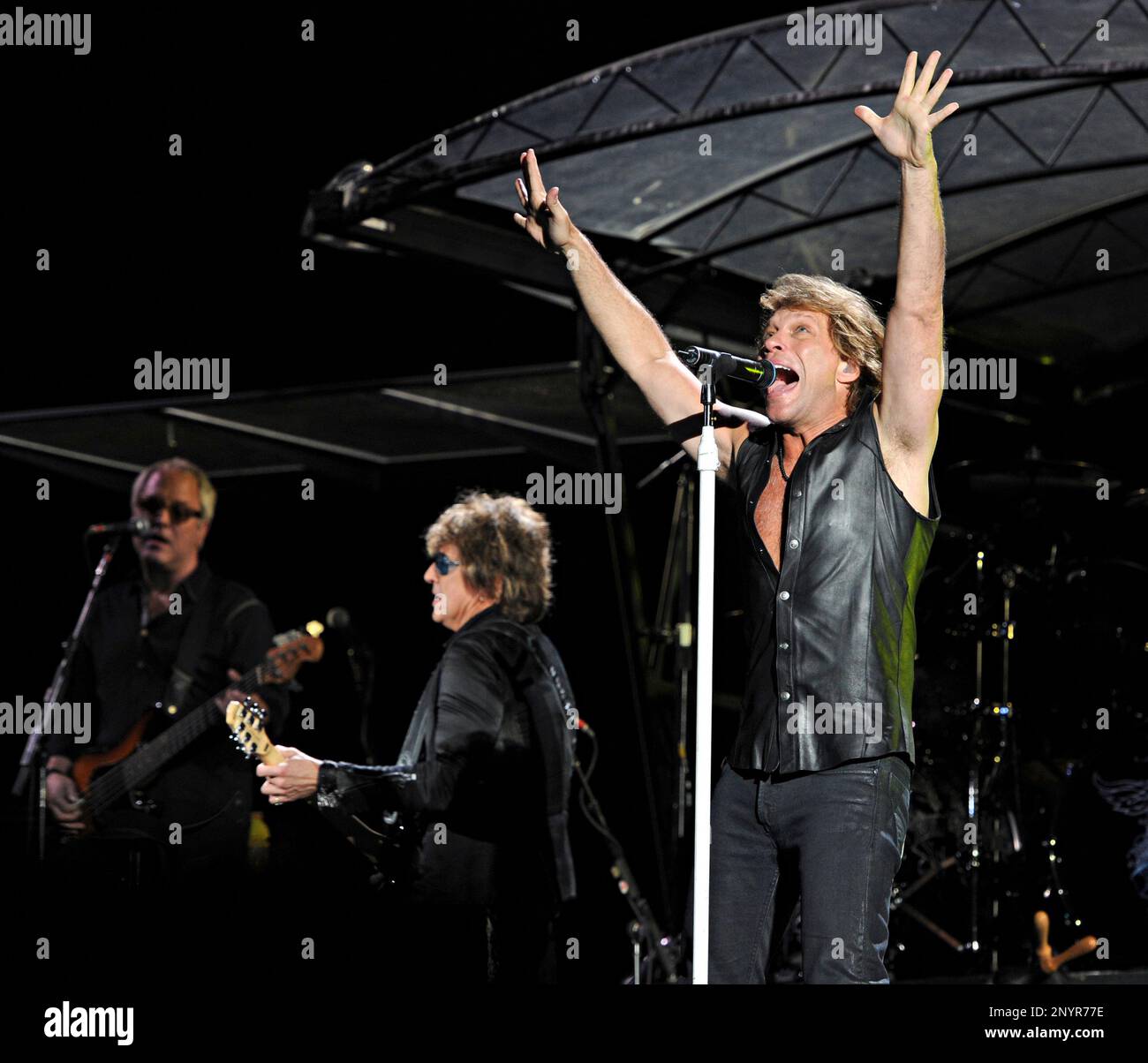 Bon Jovi performs at the HullabaLOU Music Festival on July 23, 2010 in ...