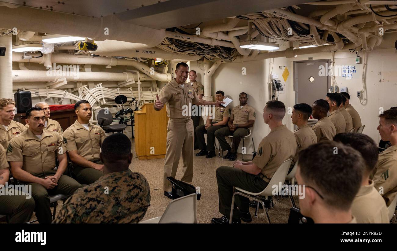 INDIAN OCEAN (Jan. 18, 2023) – U.S. Navy Lt. Cmdr. Aaron Wallen, a ...