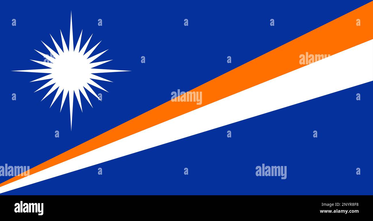 National flag of the Republic of the Marshall Islands Stock Photo - Alamy