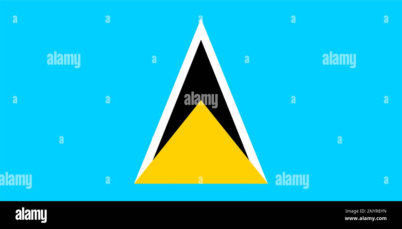 National flag of Saint Lucia Stock Photo - Alamy