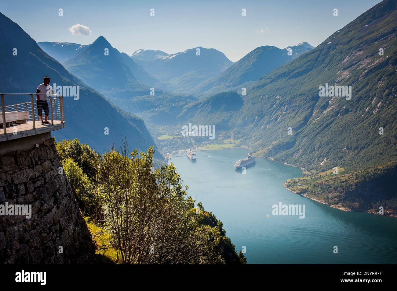 View geirangerfjord in background hi-res stock photography and images ...