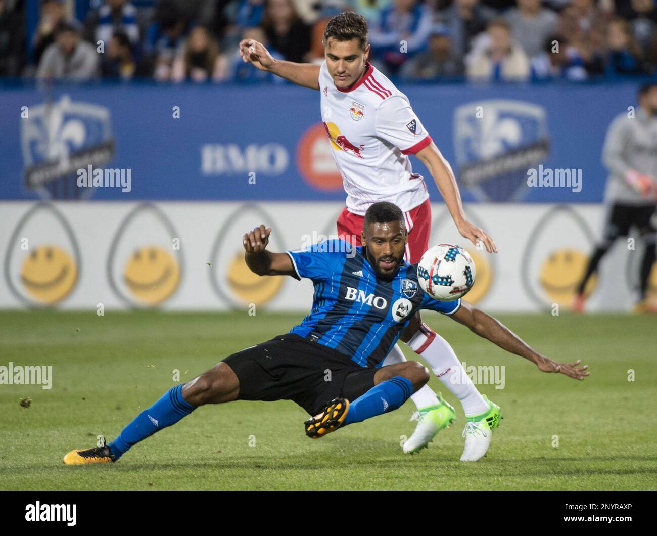 Montreal Impact forward Anthony Jackson-Hamel falls in front of New ...