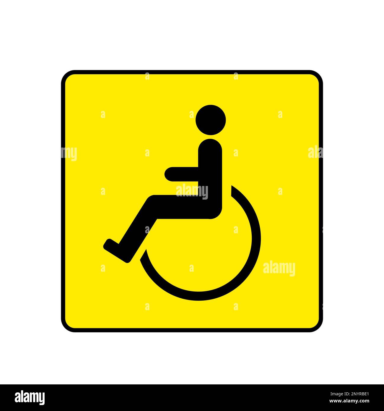 Wheelchair symbol on white background. Disability sign, illustration ...