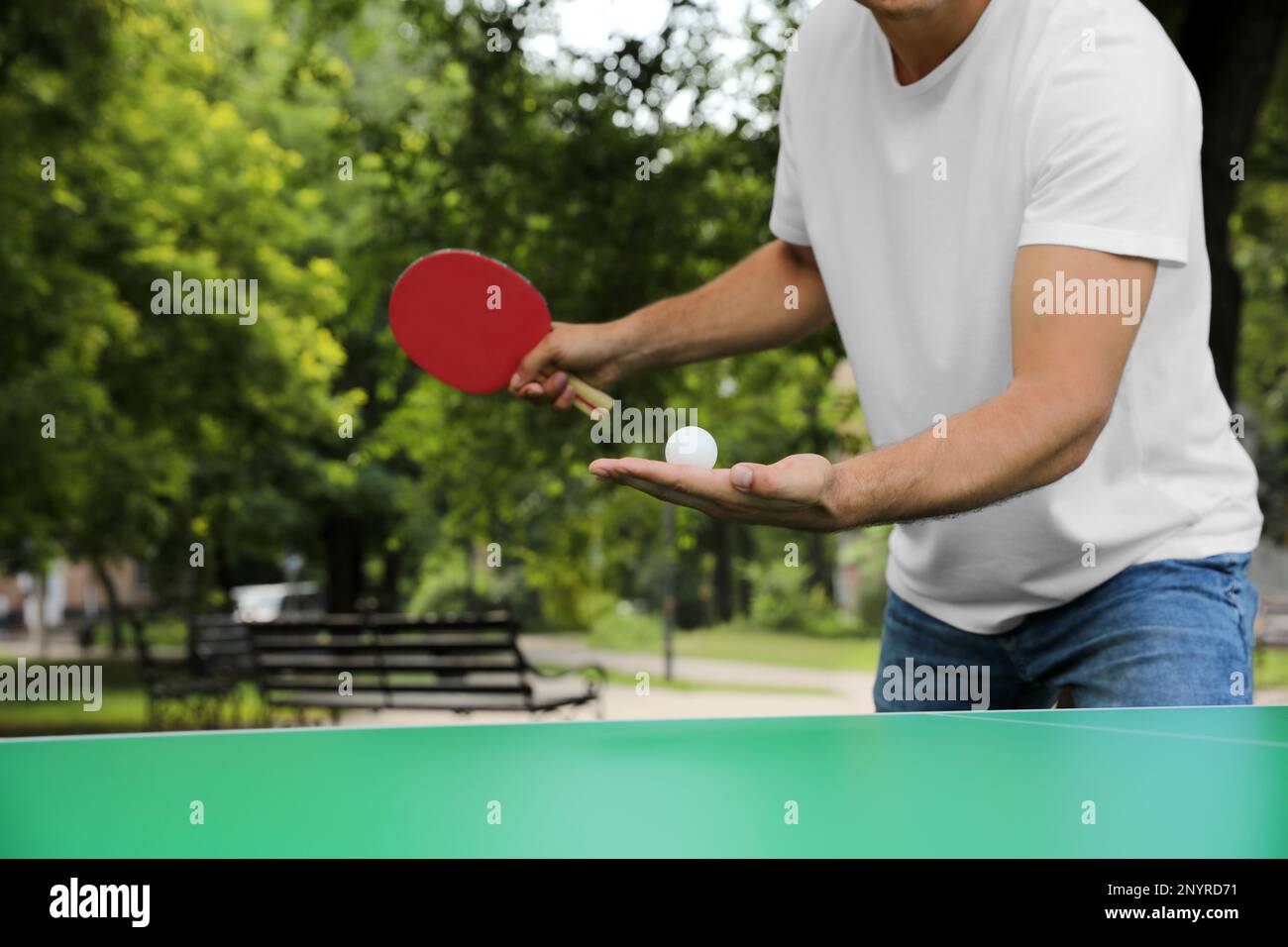 Athlete man playing table hi-res stock photography and images - Alamy