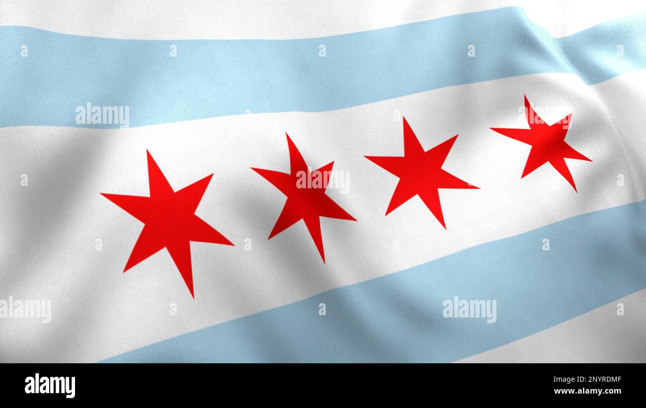 Chicago Flag Wallpaper