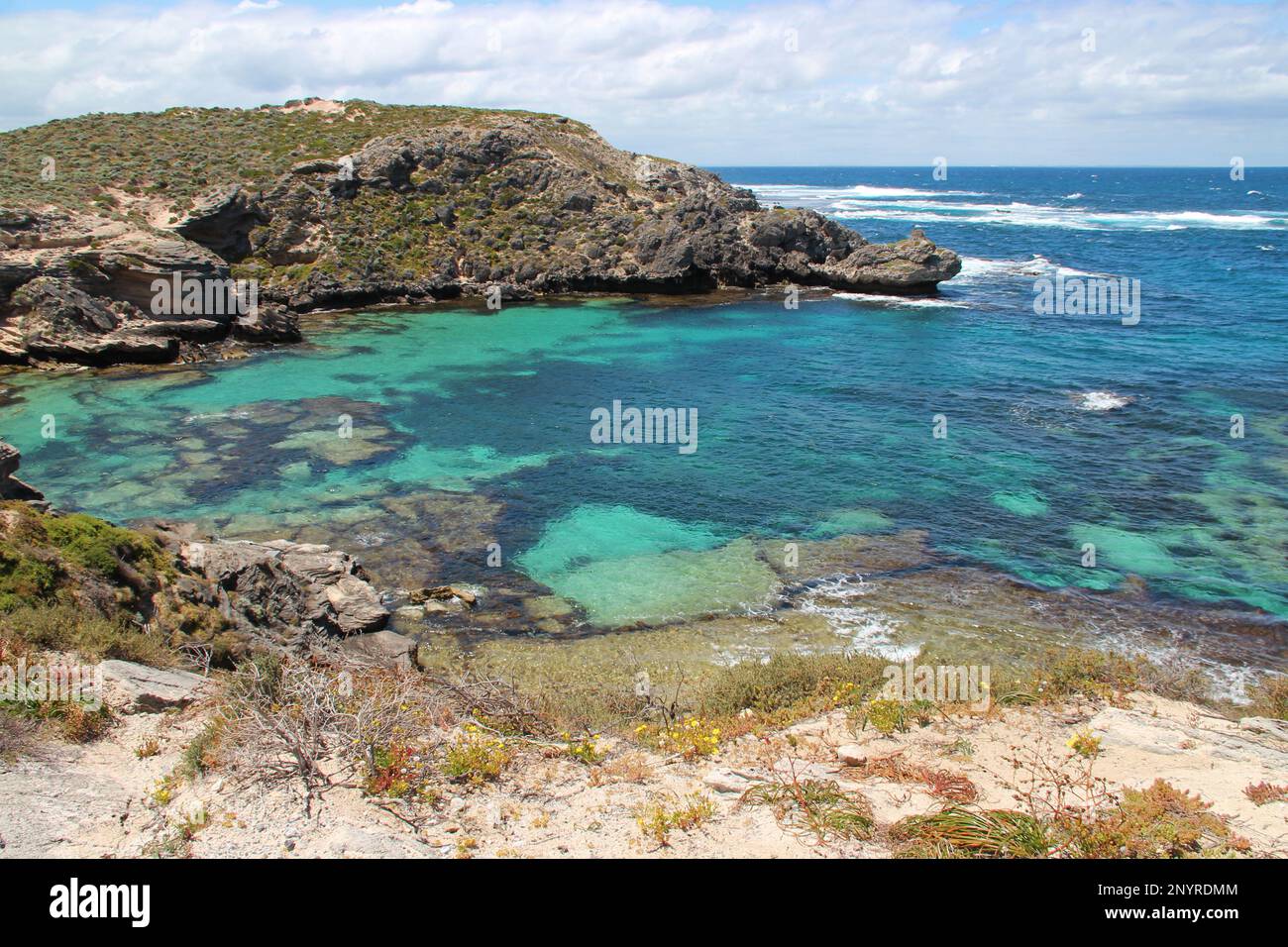 indian ocean at cape vlamingh at rottnest island in australia Stock ...