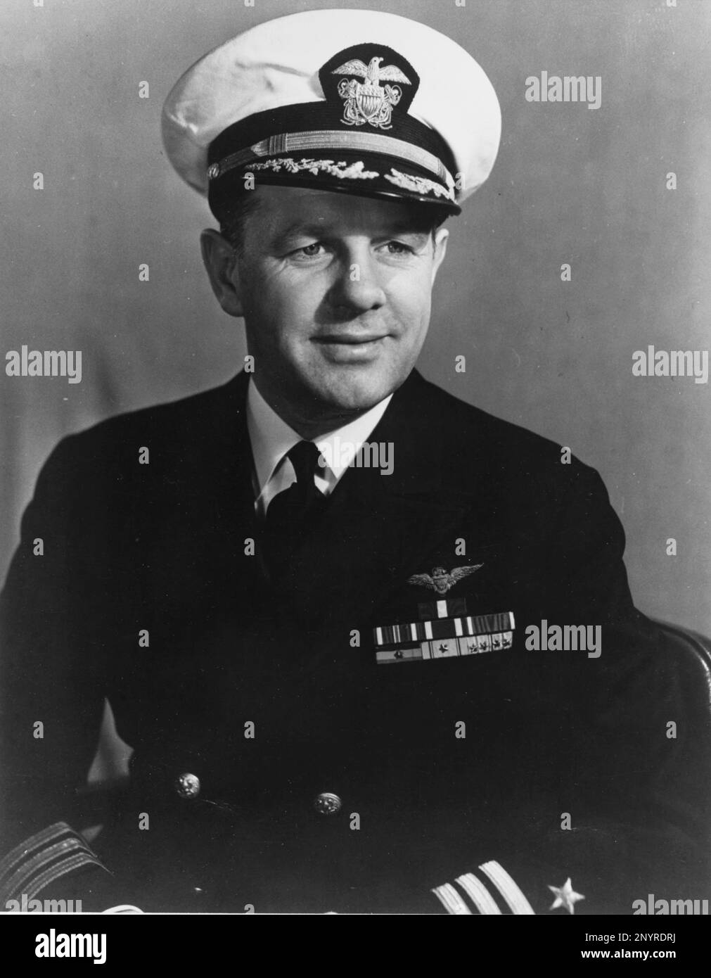 In this circa 1943 photo provided by the U.S. Navy, C. Wade McClusky Jr ...