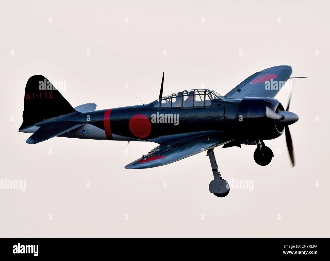 "Zero fighter" flies above Tokyo Bay as a special side acts of Red bull ...