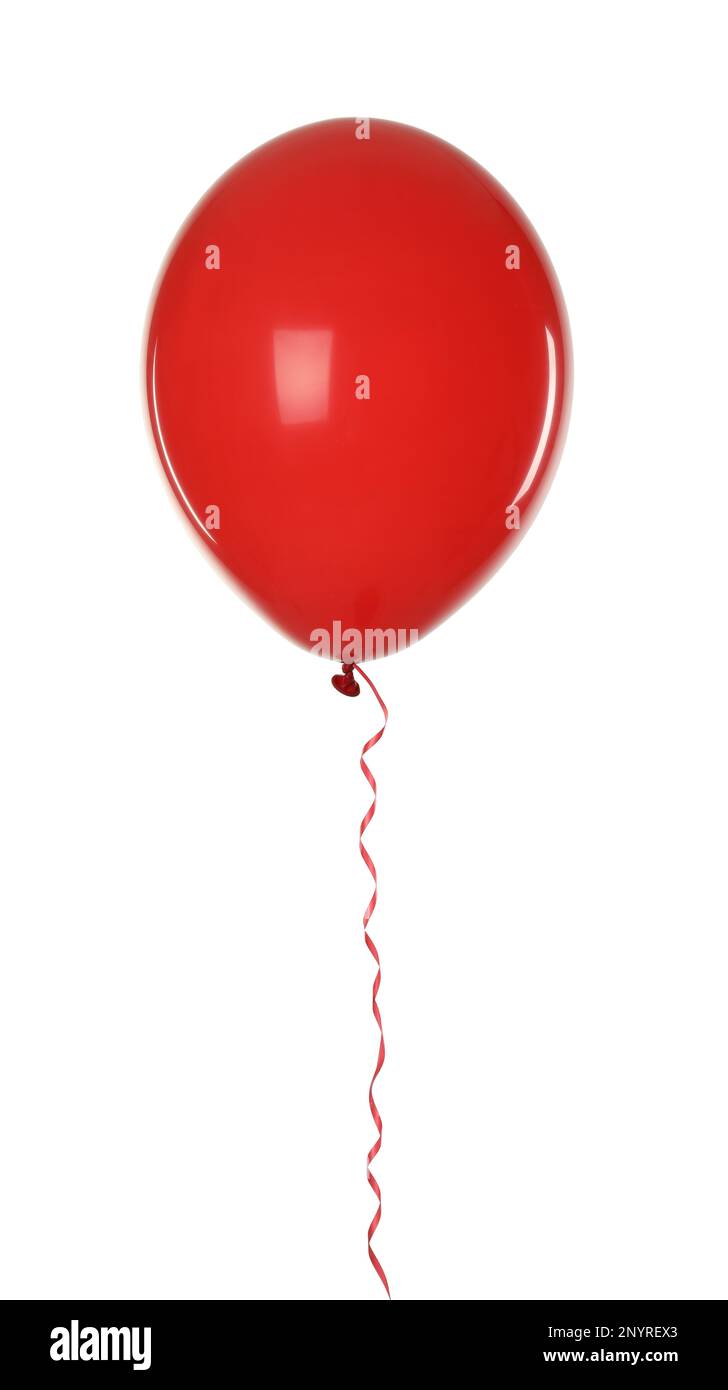 Red balloon inflated helium Cut Out Stock Images & Pictures - Alamy