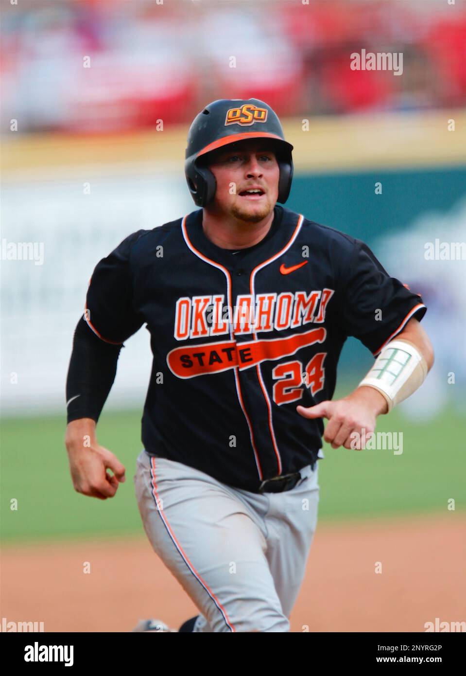 Jun 2, 2017: Colin Simpson #24 OSU catcher rounds third base headed ...