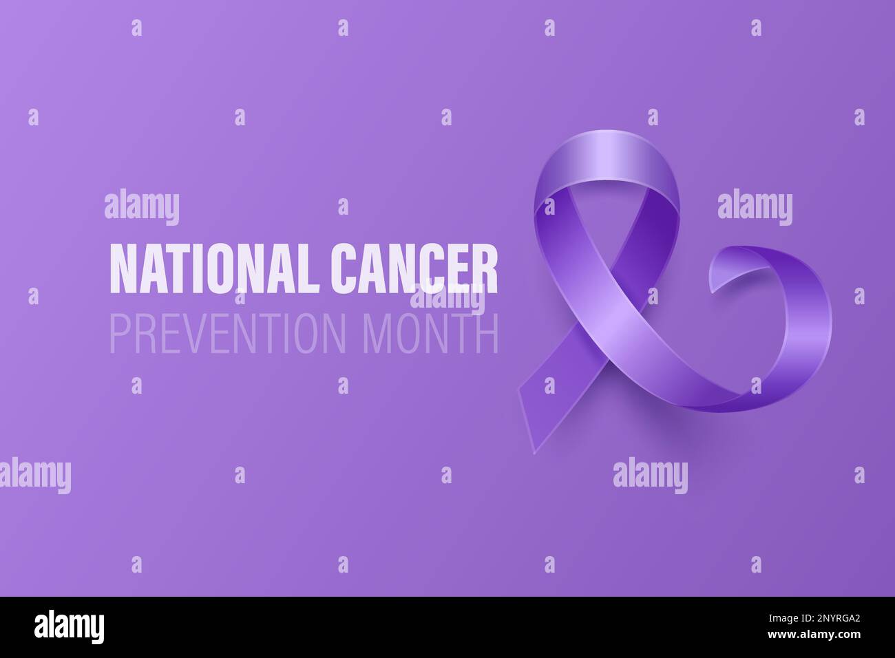 National Cancer Prevention Month Banner, Card, Placard with Vector 3d ...