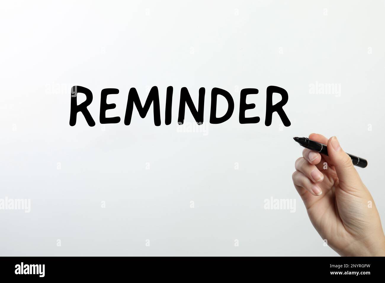 Woman writing word fear hi-res stock photography and images - Alamy