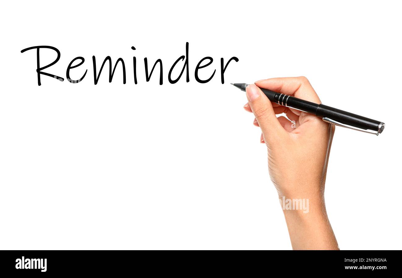 Young lady writing note Cut Out Stock Images & Pictures - Alamy