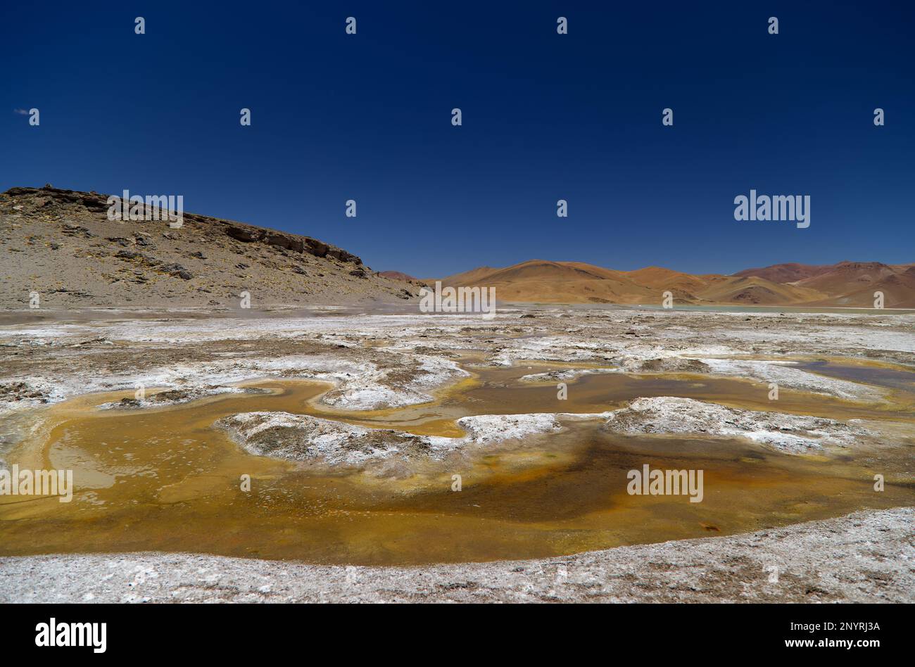The fumaroles of the Galan Volcano in the Puna Argentina Stock Photo ...
