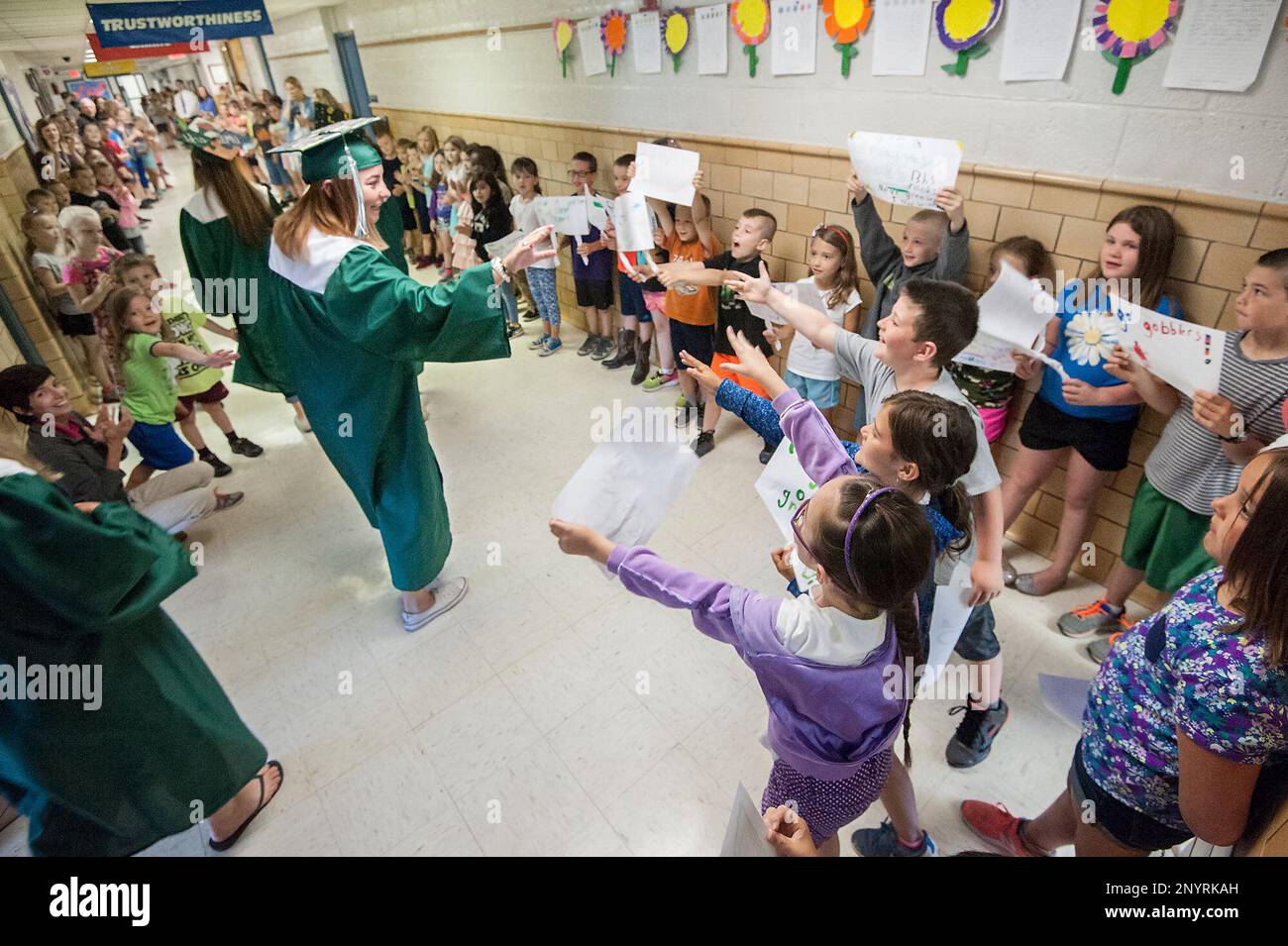 In this Thursday, June 1, 2017 photo, Broadway senior Kailey Landis ...