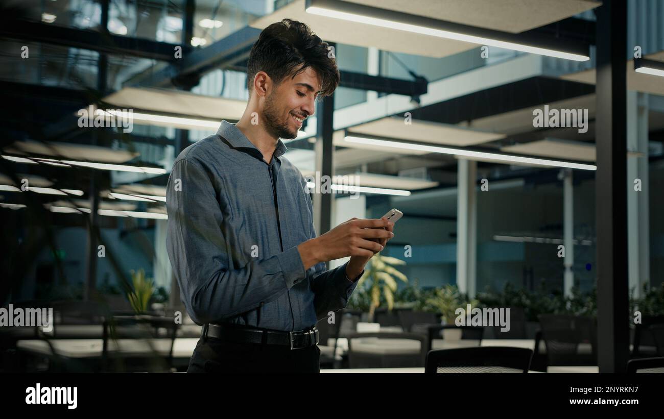 Smiling happy millennial arabian businessman ethnic man professional ...