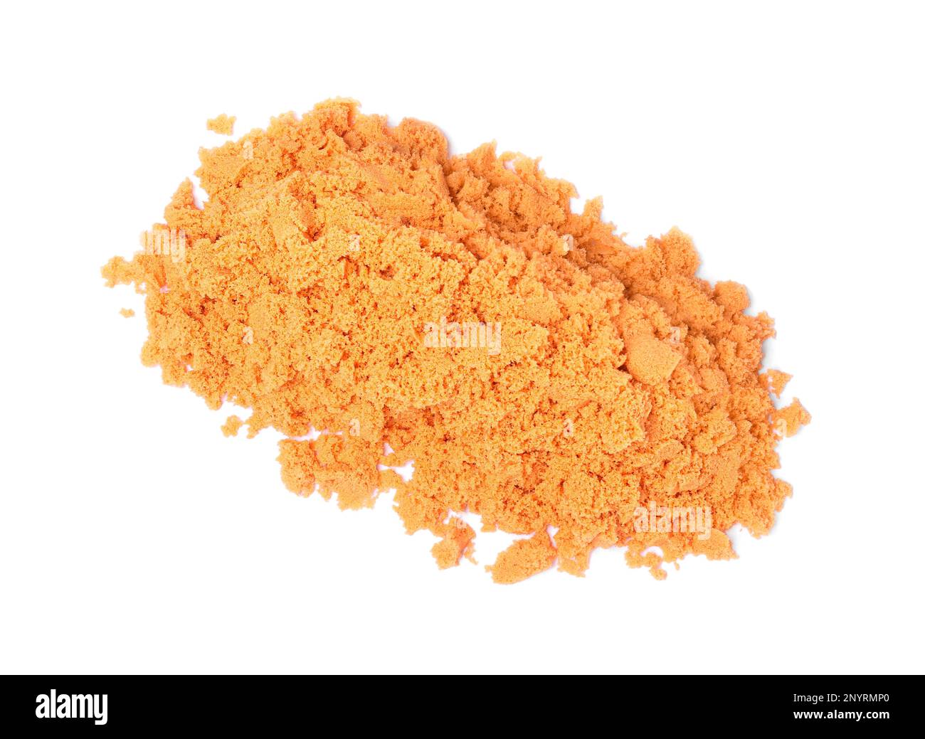 Pile of orange kinetic sand on white background, top view Stock Photo ...