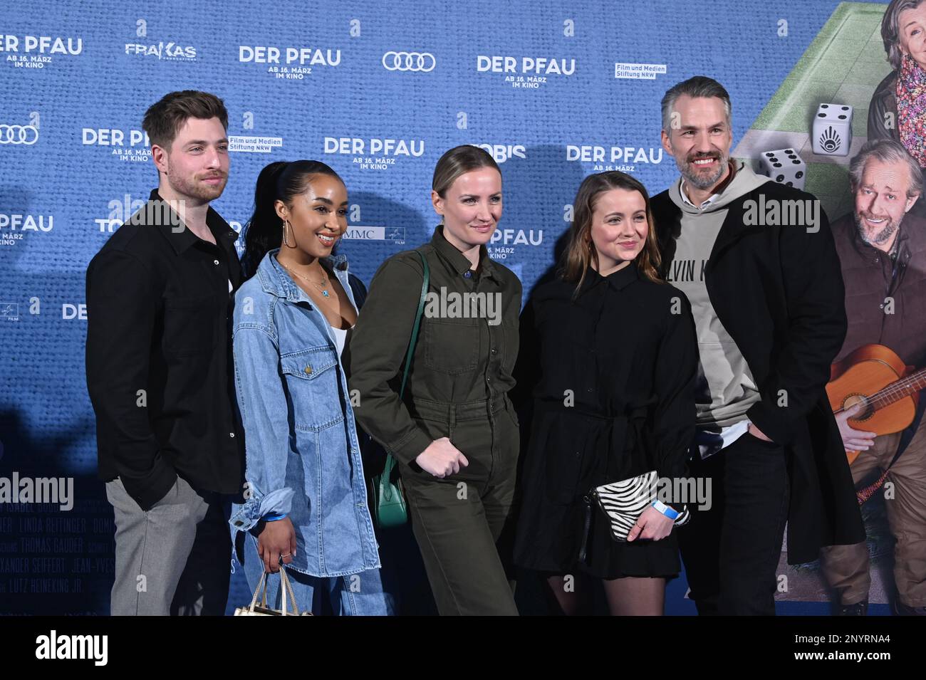 Cologne, Germany. 01st Mar, 2023. Actors Dominik Flade, Fereba Kone ...