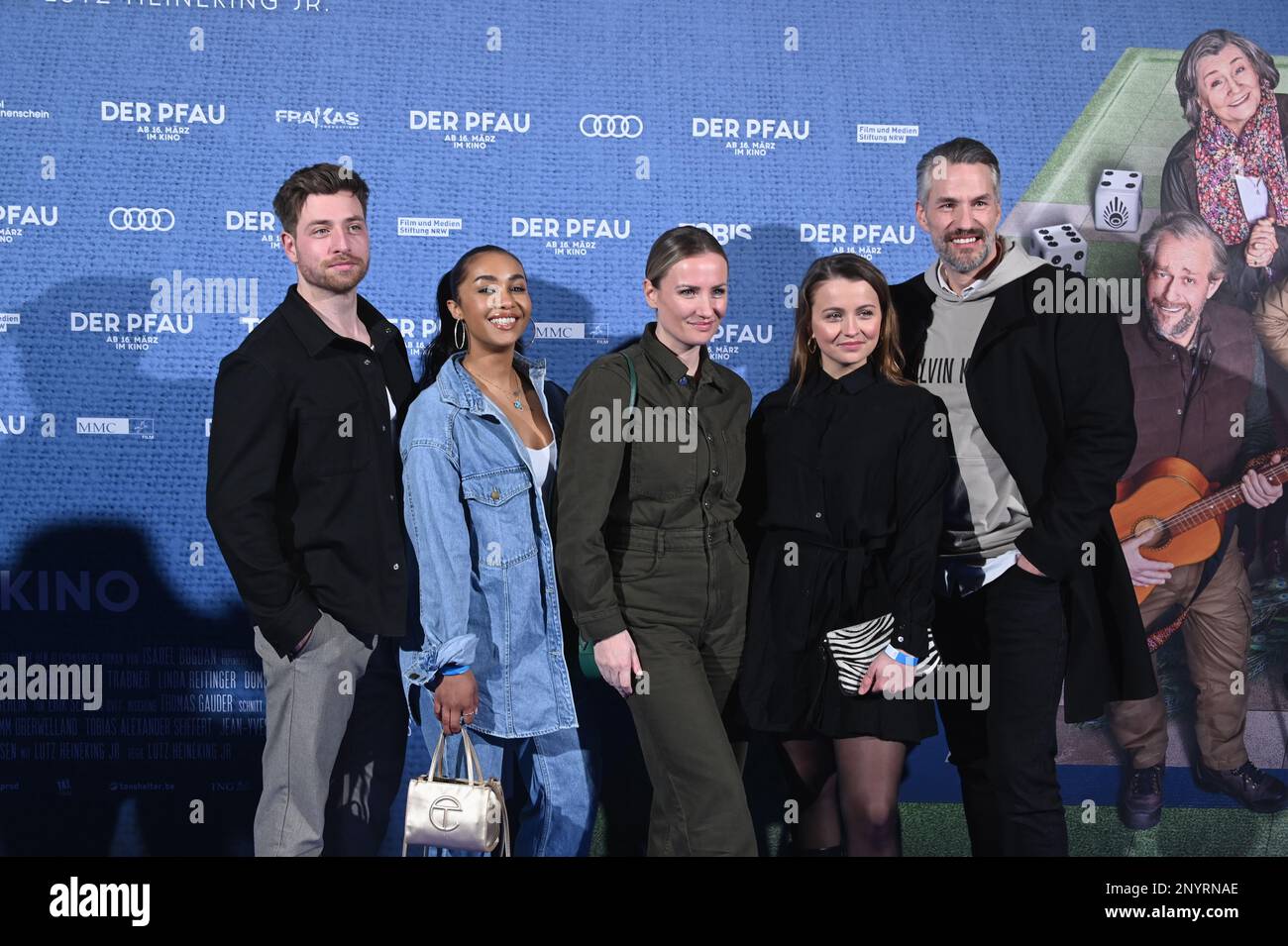 Cologne, Germany. 01st Mar, 2023. Actors Dominik Flade, Fereba Kone ...