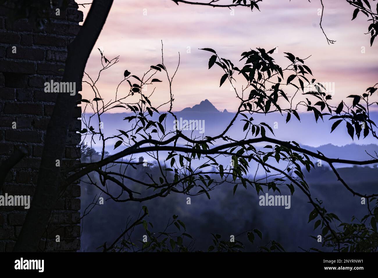 several shots of the panorama that the mountain range of the Alps ...