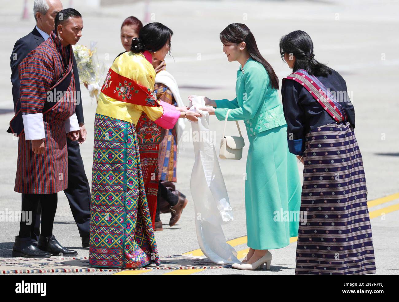 Japan’s Princess Mako (Center R), granddaughter of Emperor Akihito ...