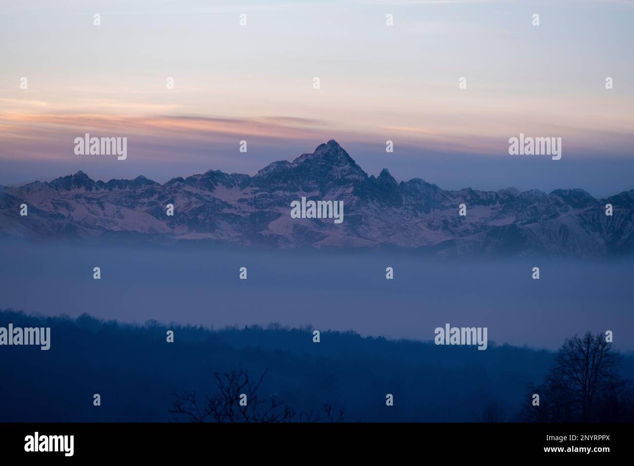 several shots of the panorama that the mountain range of the Alps ...