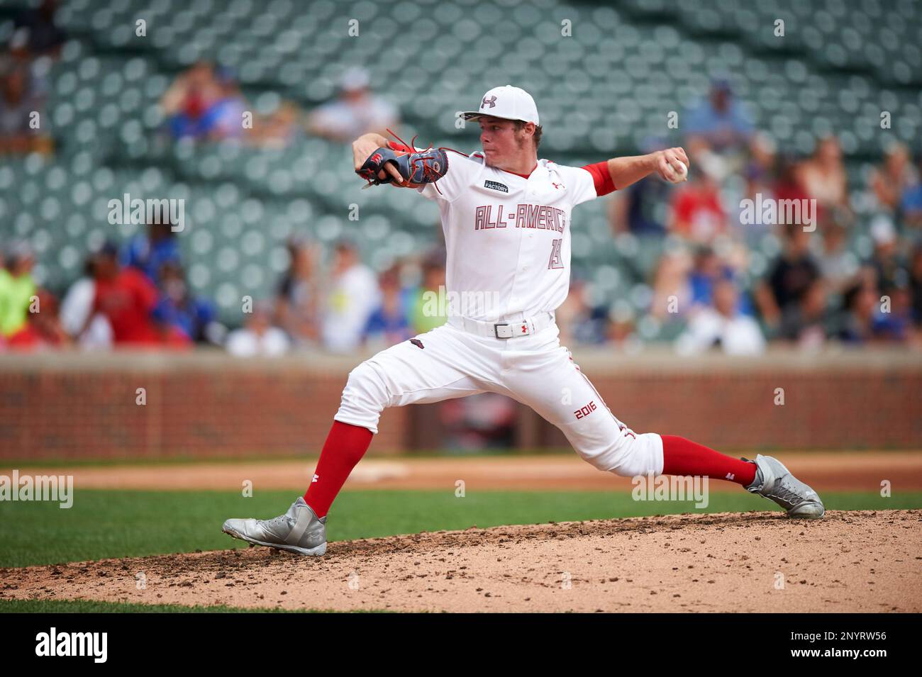Jake Eder (19) of Atlantic High School in Ocean Ridge, Florida during ...