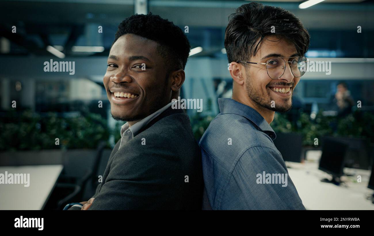 Business colleagues diverse ethnic multiracial men African man and ...