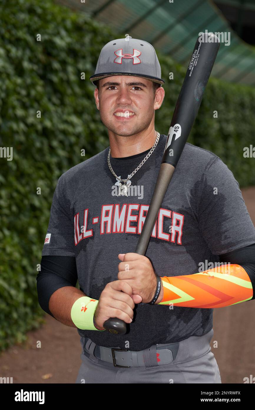 Alex Toral (20) of Archbishop McCarthy High School in Davie, Florida ...