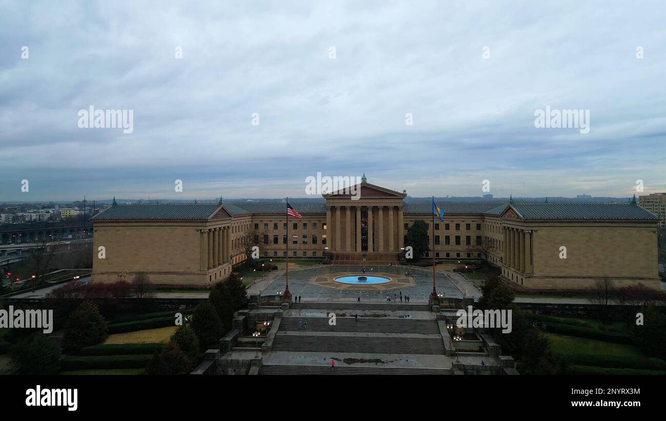Famous Museum of Art in Philadelphia - aerial view Stock Photo - Alamy