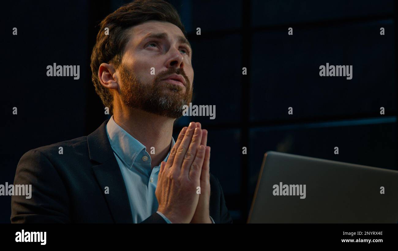 Man praying night hi-res stock photography and images - Alamy