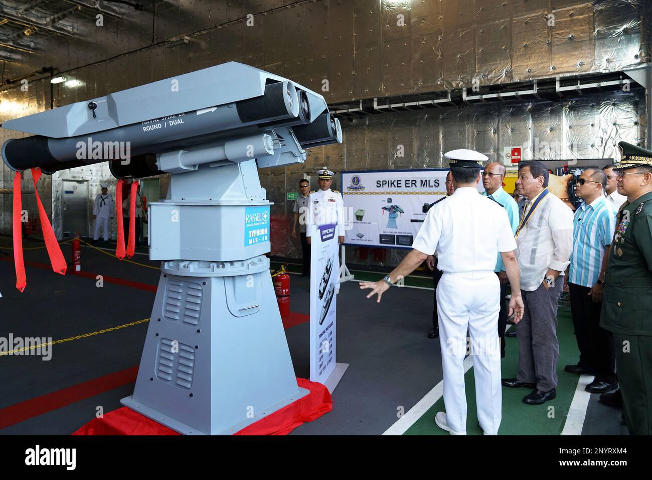 This handout photo provided by the Presidential Communications ...