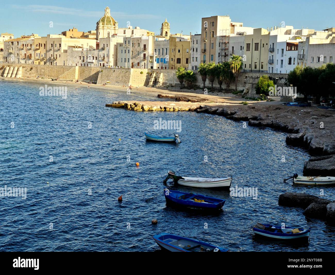 panorama of the seafront of the Mura di Tramontana in the historic ...