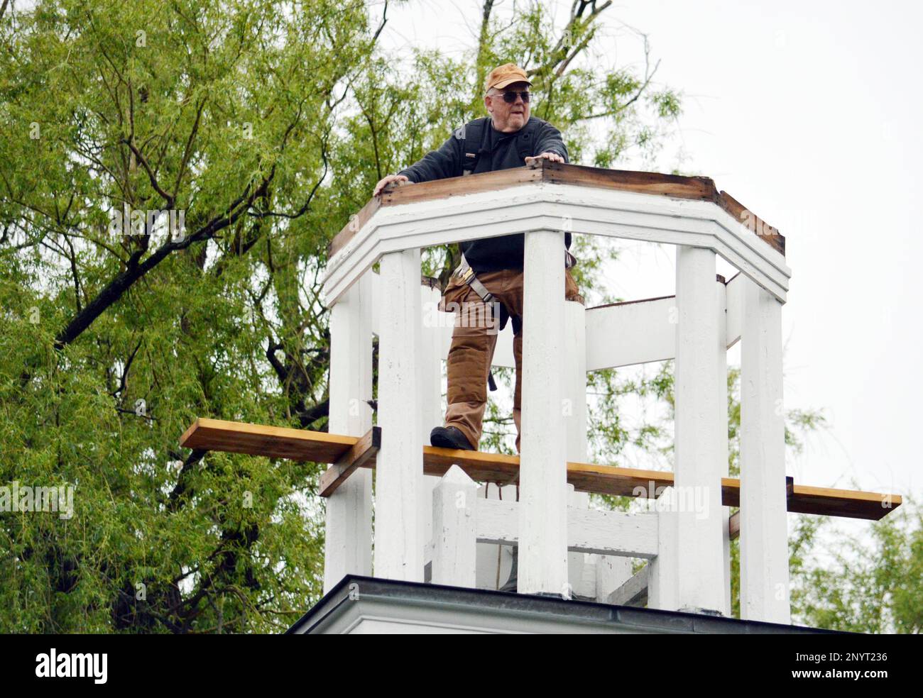 The cupola atop the historic Lenox Academy building on Main Street in ...