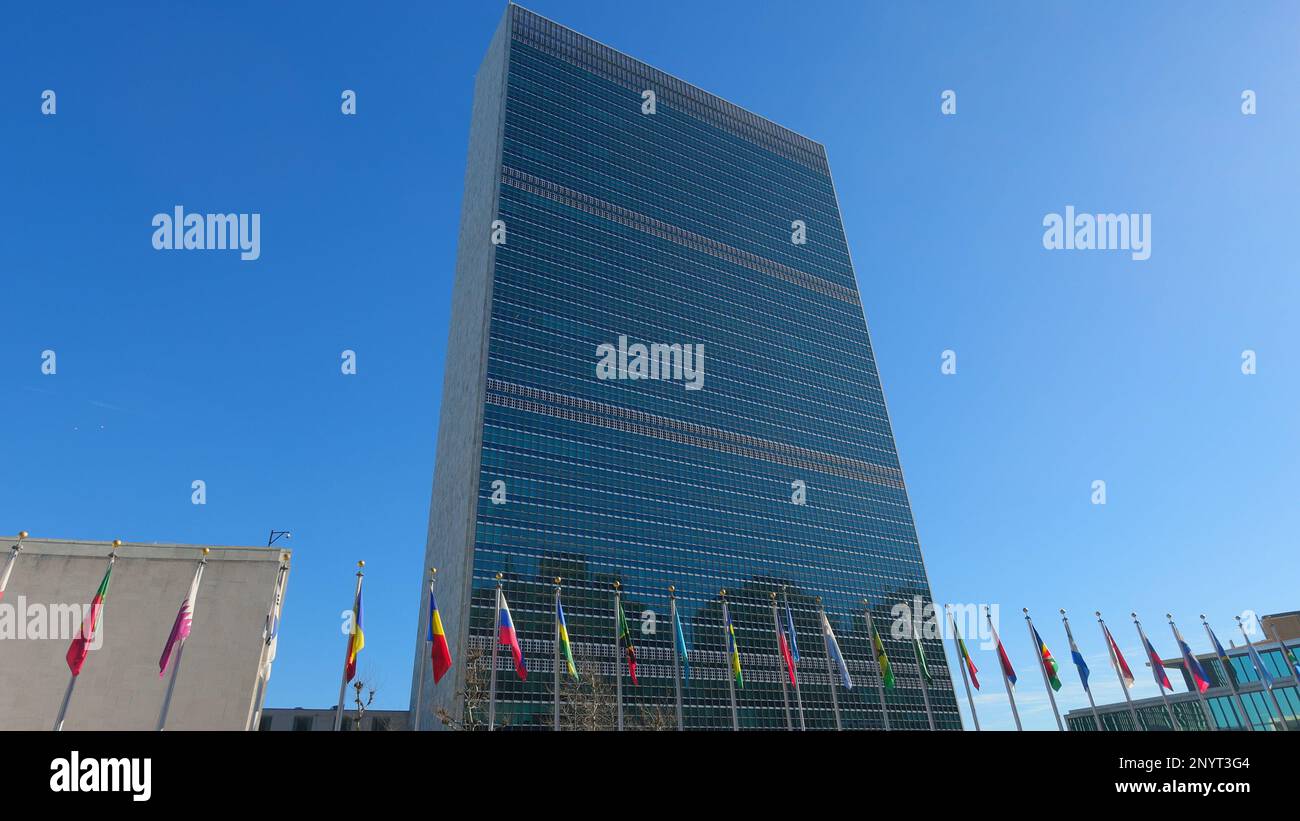 United Nations Headquarter in New York - street photography Stock Photo ...