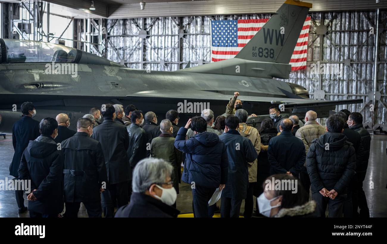 A group of attendees with the Japan-American Air Force Goodwill ...