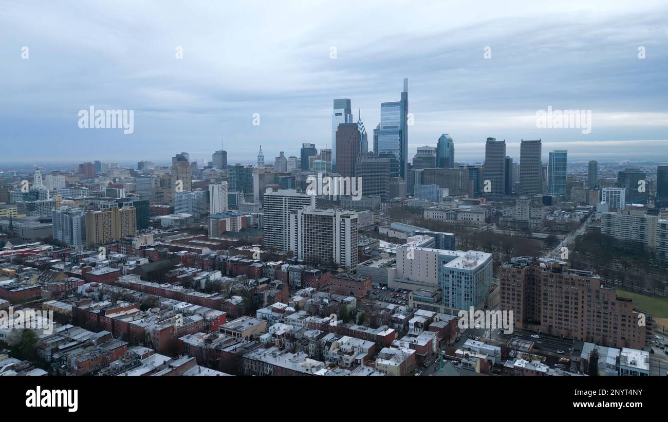 Aerial night view philadelphia ben hi-res stock photography and images ...