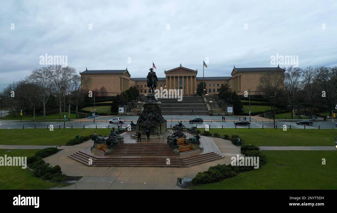 Famous Museum of Art in Philadelphia - aerial view Stock Photo - Alamy
